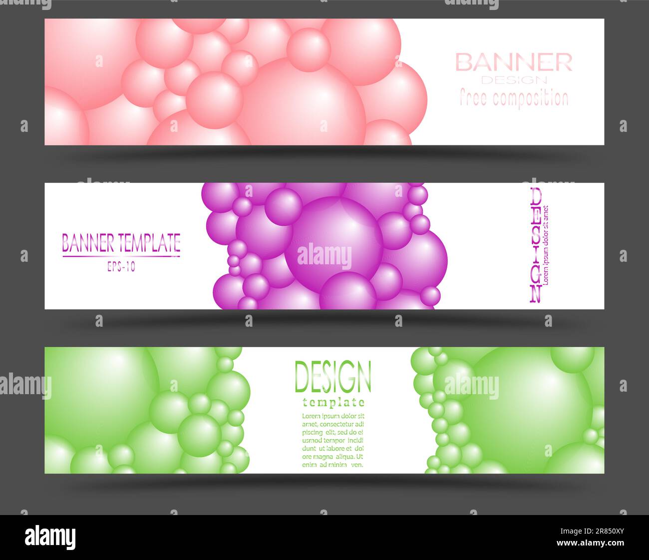 Colored bubbles. A set of colored backgrounds for websites, apps and ...