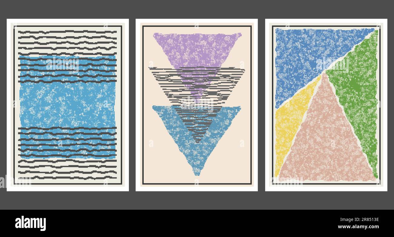 Set of backgrounds for interior design, poster and prints. Minimalistic ...