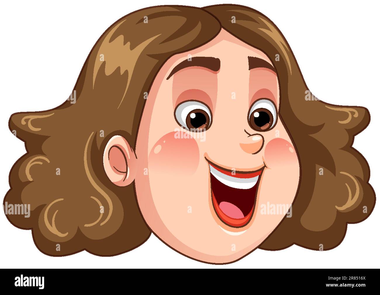 Chubby Woman Face Cartoon Character illustration Stock Vector Image ...