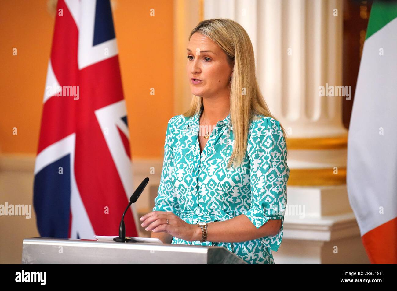 Minister for Justice Helen McEntee during a press conference at Mansion ...
