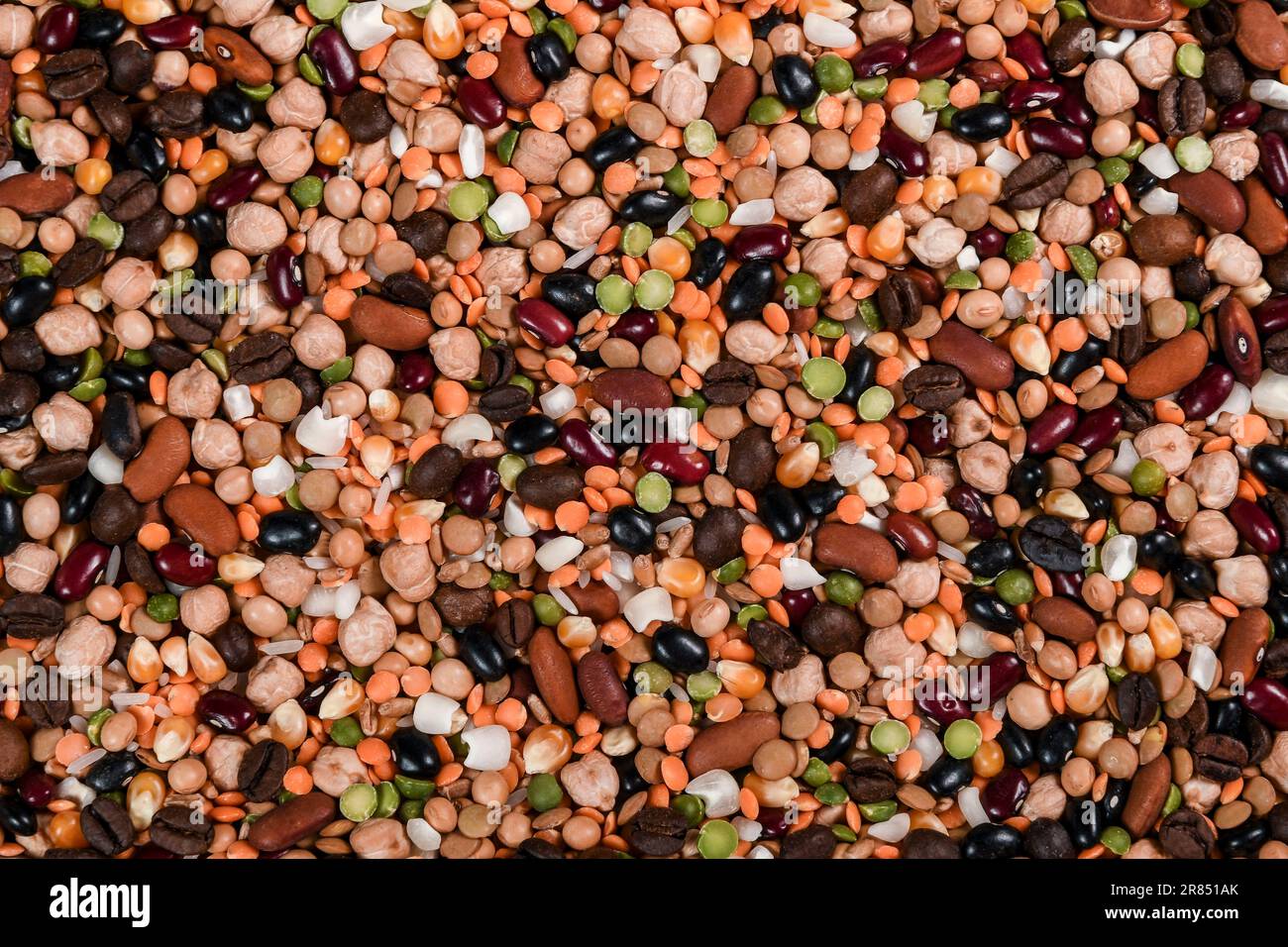 mixed grain and seeds representing healthy eating background Stock ...