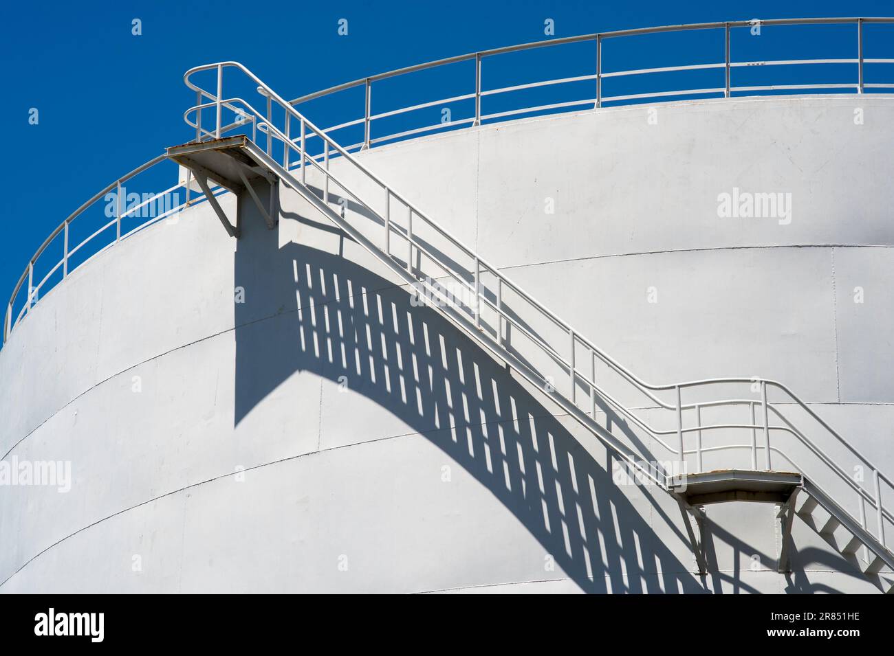 Gas tank, storage container with steps Stock Photo - Alamy