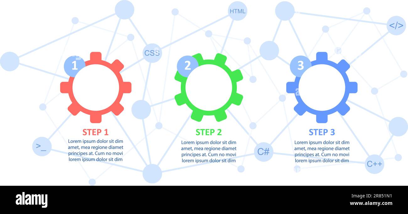 Data processing guideline infographic chart design template Stock ...