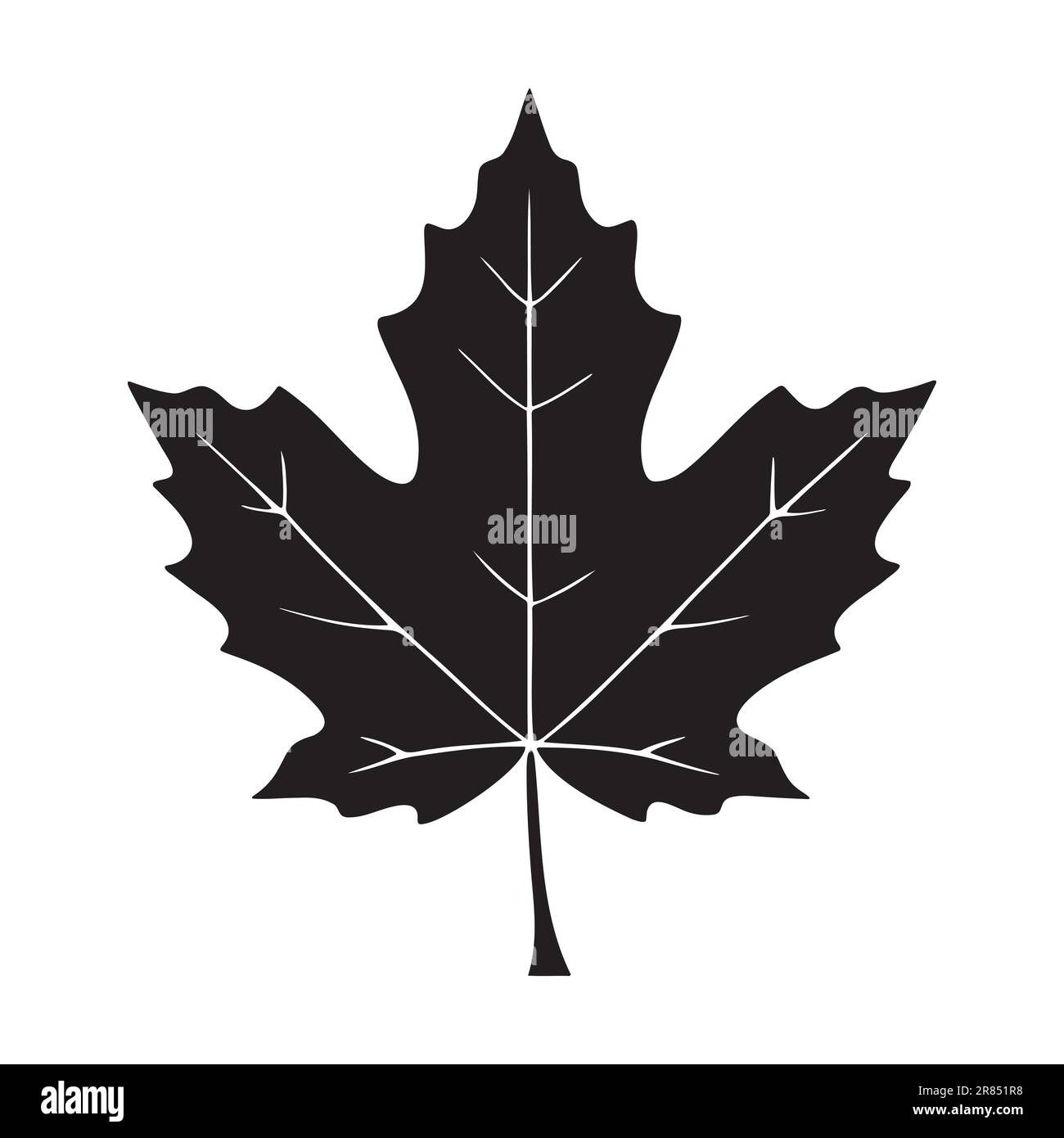Maple leaf silhouette logo isolated on white background, vector icon Stock Vector Image & Art ...