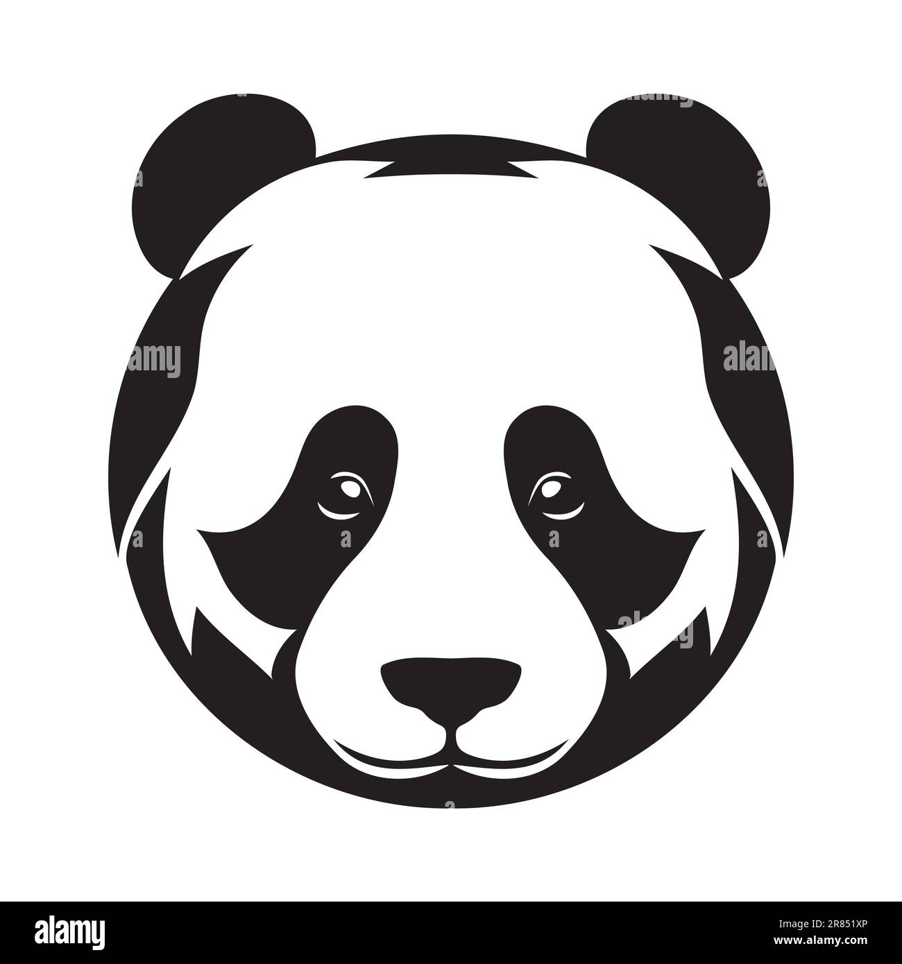 Cute panda logo Black and White Stock Photos & Images - Alamy