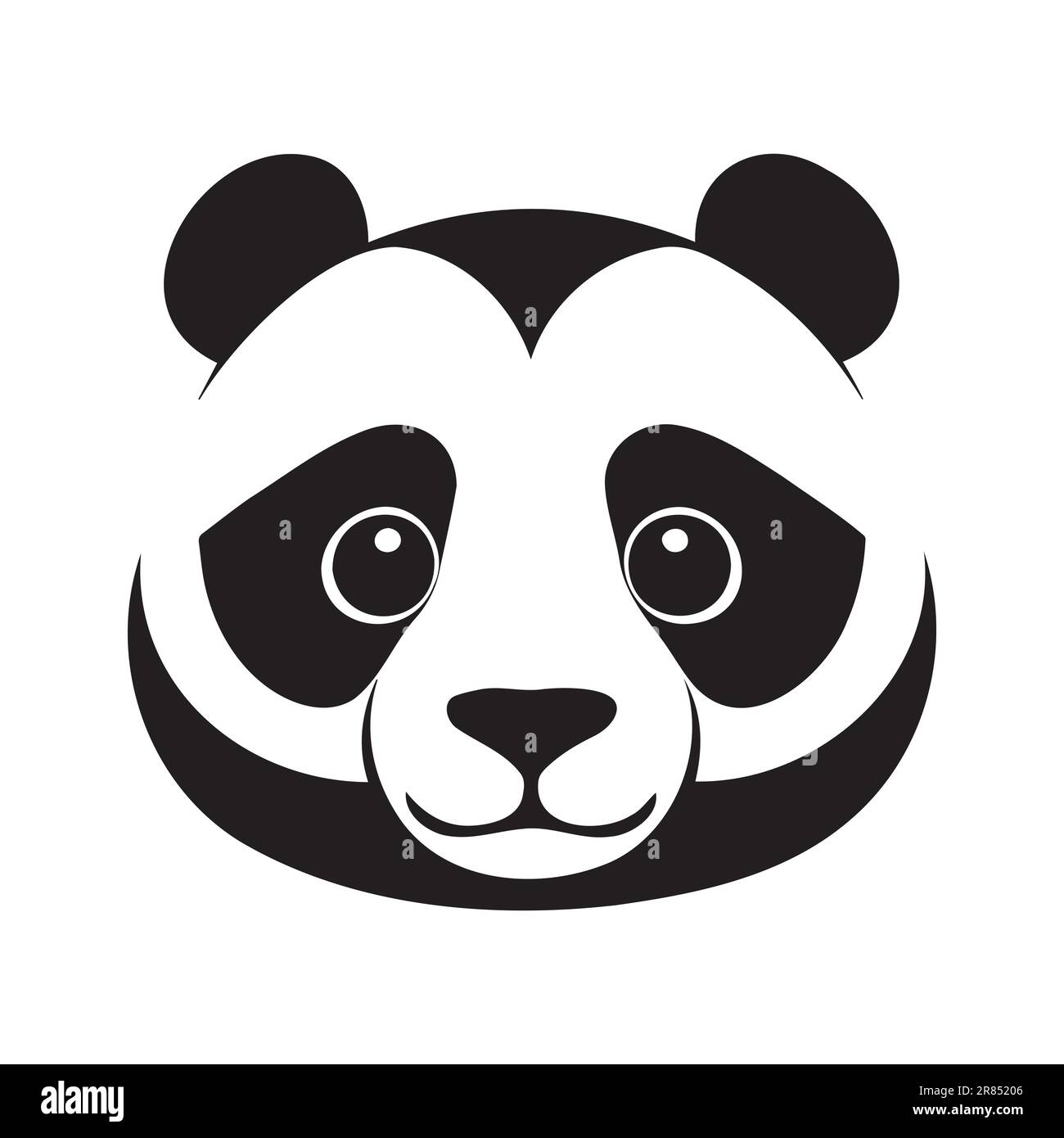 Modern panda logo Black and White Stock Photos & Images - Alamy