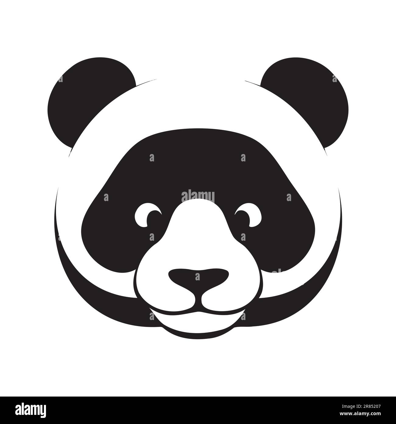 Panda silhouette pattern Black and White Stock Photos & Images - Alamy