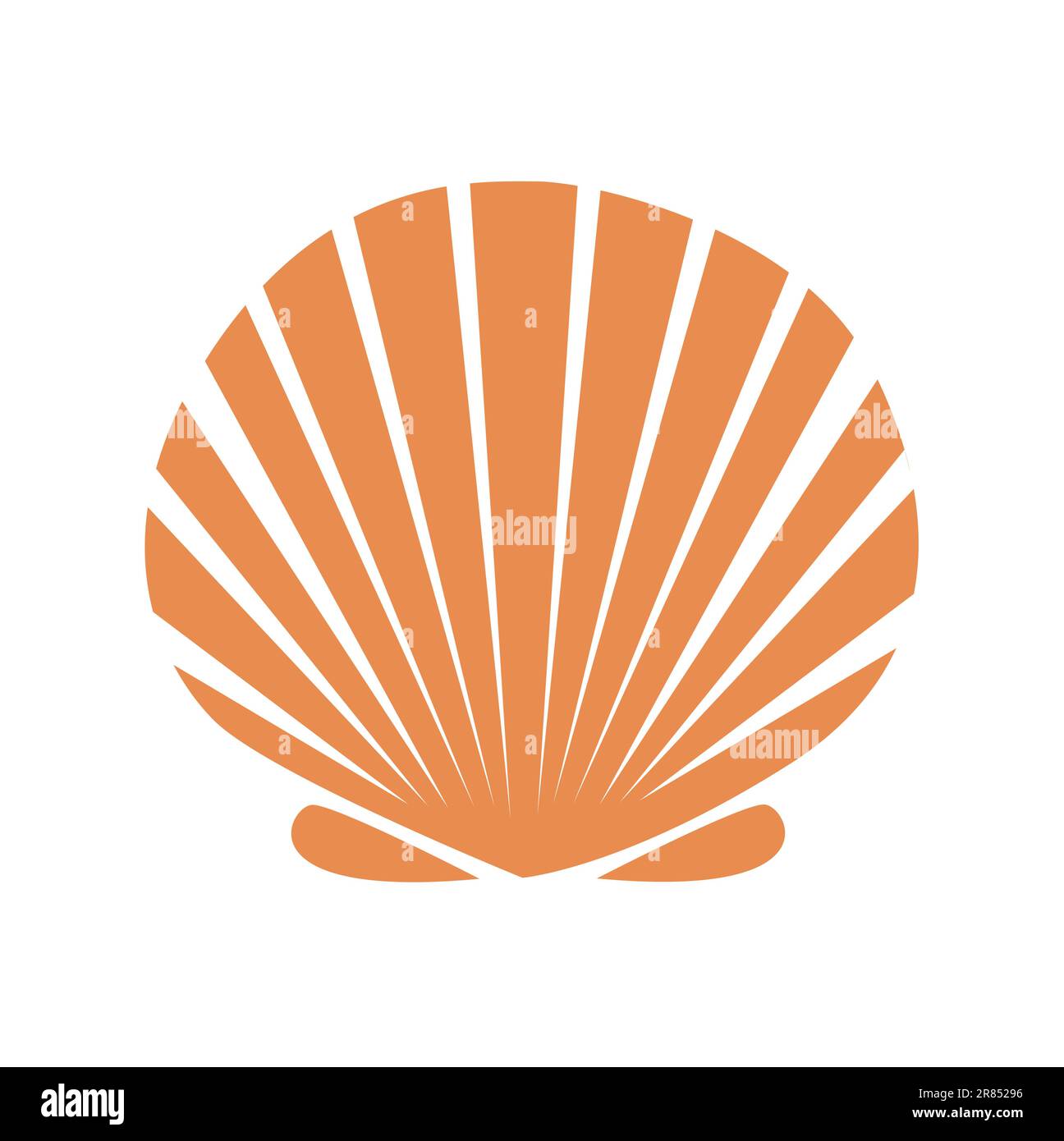 Scallop logo. Isolated scallop on white background Stock Vector Image ...