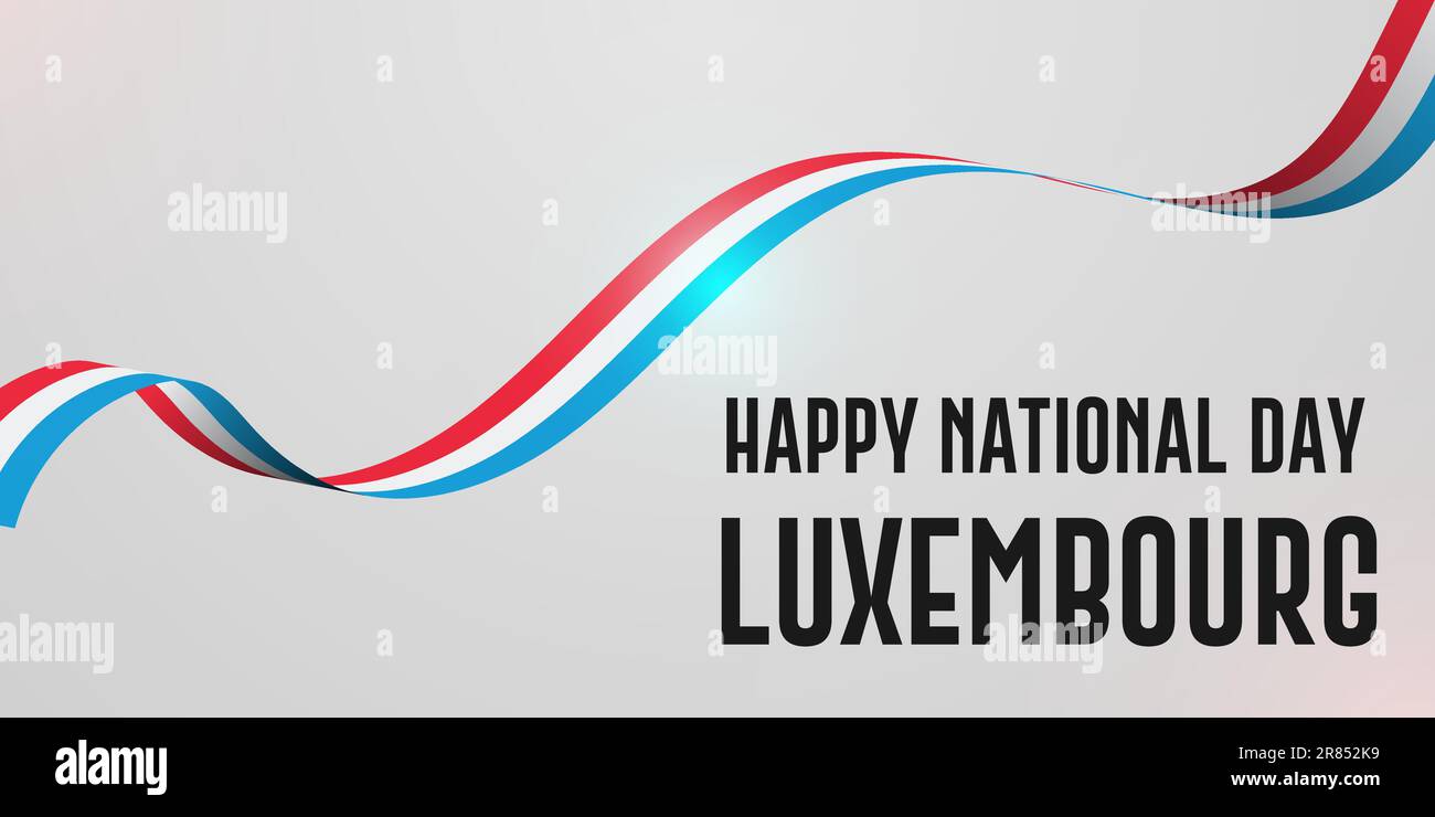Happy Luxembourg national day, 23rd of June celebration concept. Poster ...