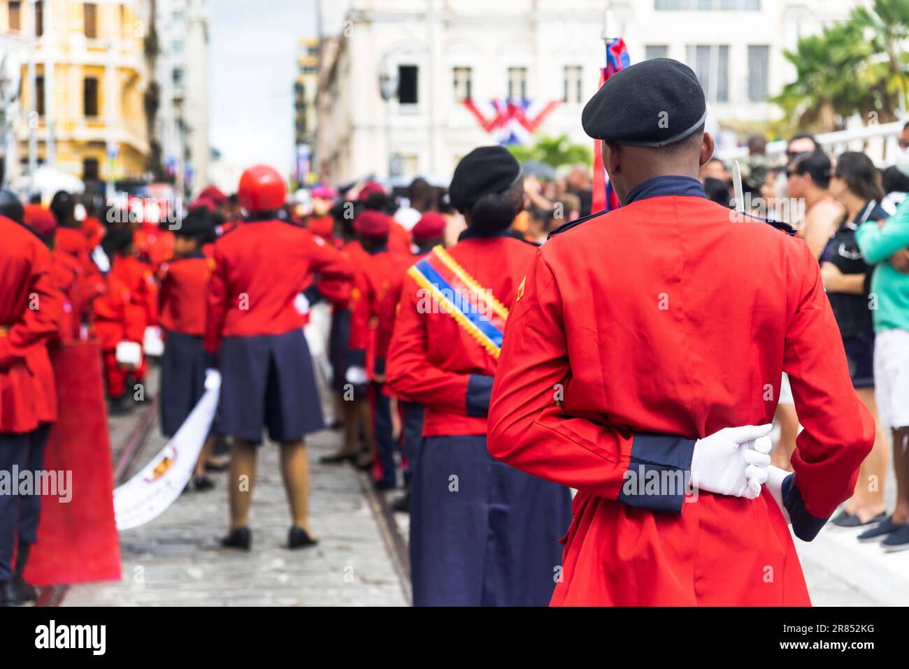 Salvador, Bahia, Brazil - July 02, 2022: Students from a military ...