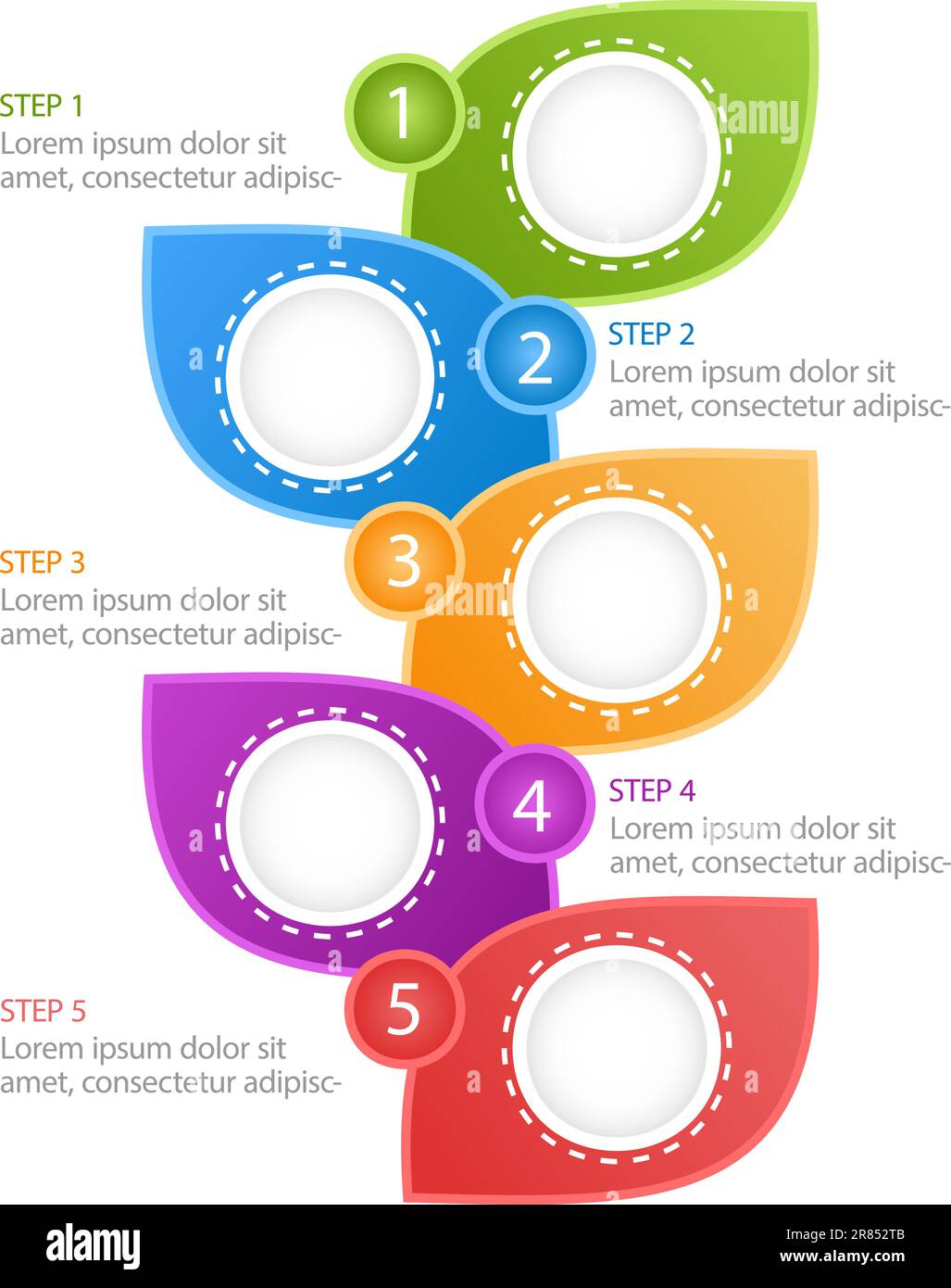 Sustainable industry leaf infographic chart design template Stock ...