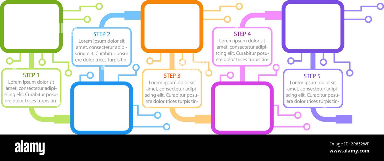 Colourful computer infographic chart design template Stock Vector Image ...