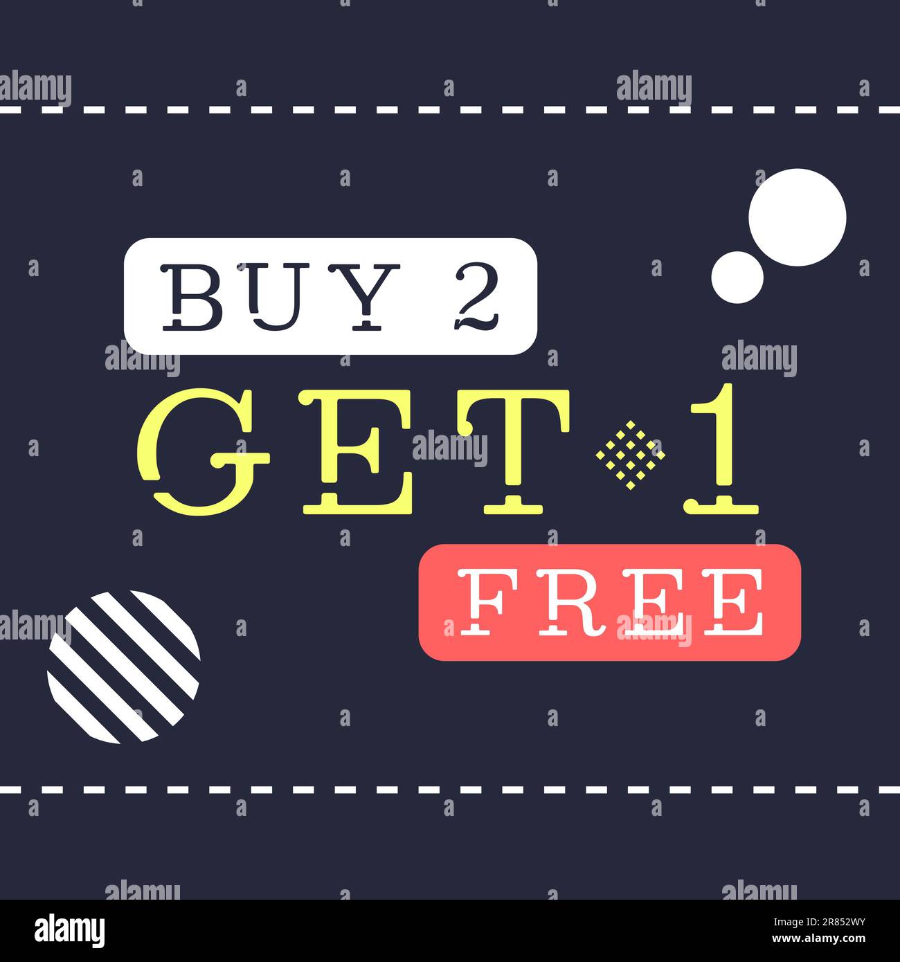 Buy two get one free black promotion poster Stock Vector Image & Art ...
