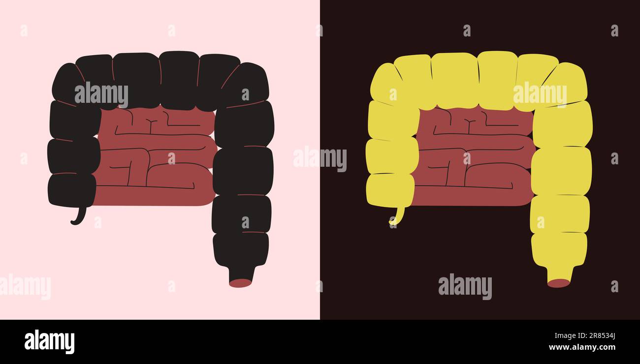Flat simple style minimal illustration of human large and small ...