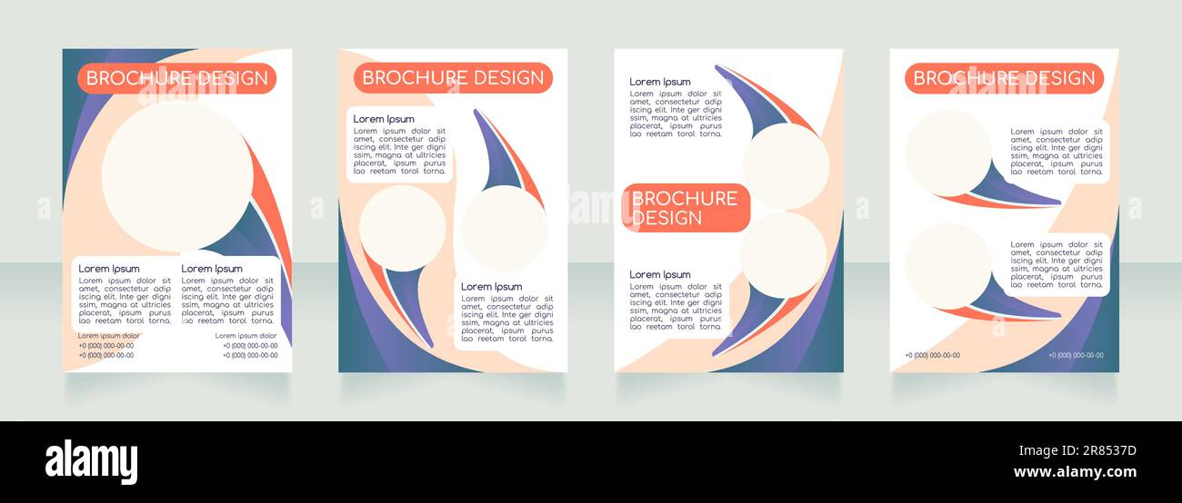 Virtual assistant service promotion blank brochure layout design Stock ...