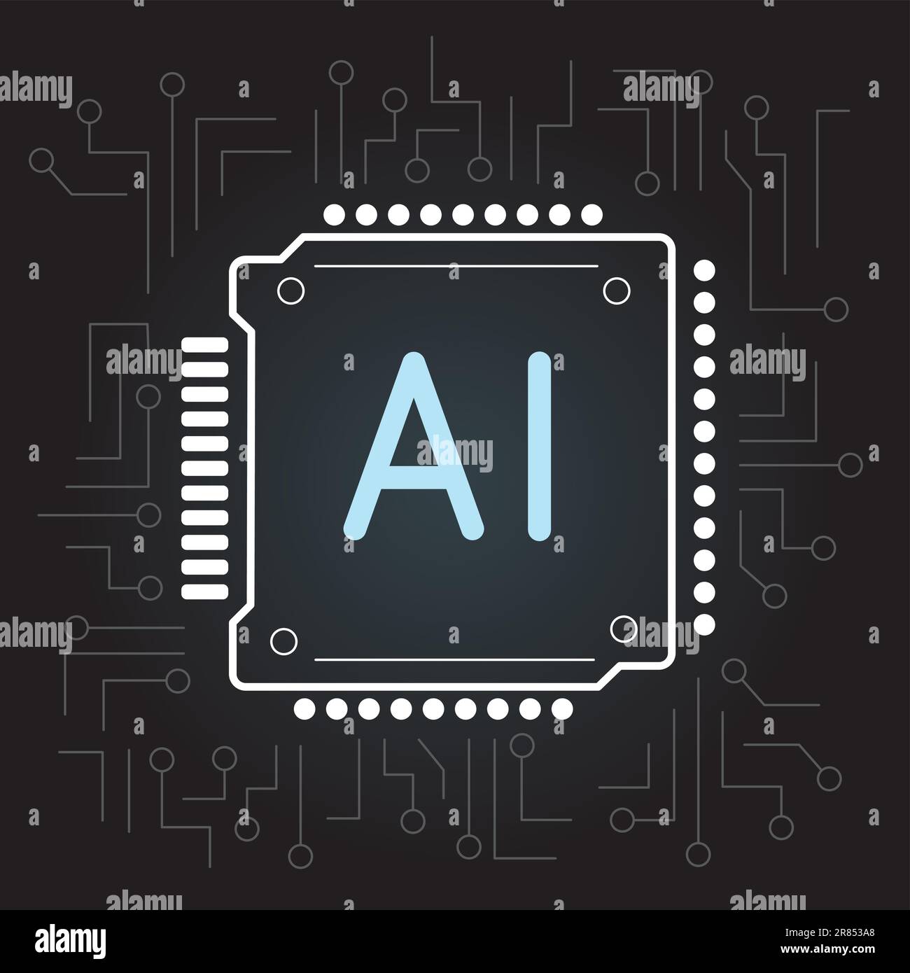Ai Cpu Computer Chip Sign Icon Symbol Stock Vector Image And Art Alamy