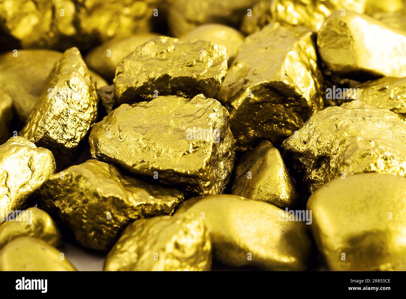 gold nuggets on white background isolated. High resolution photo of ...