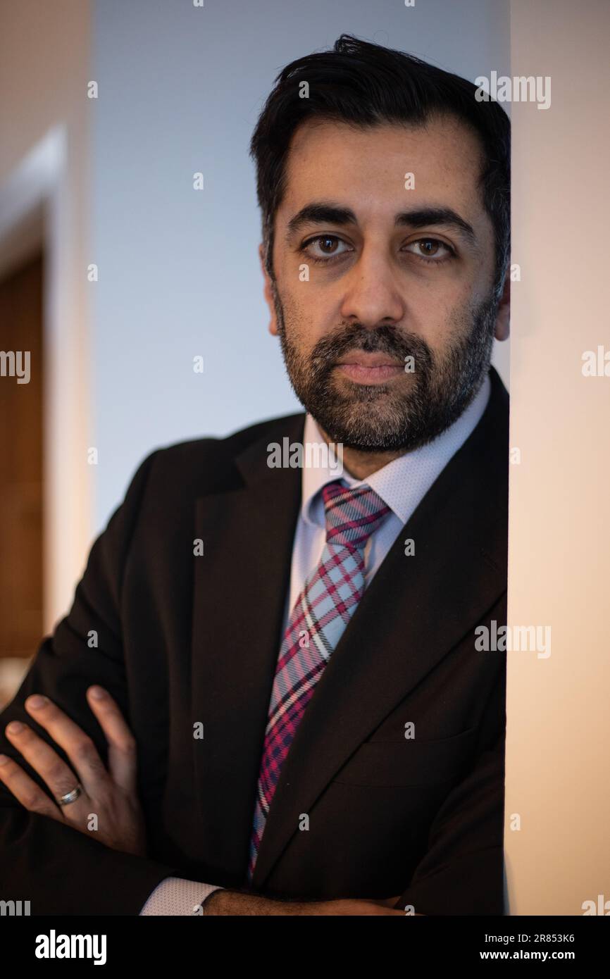 Humza Yousaf, MSP of the (SNP) Scottish National Party, candidate for ...