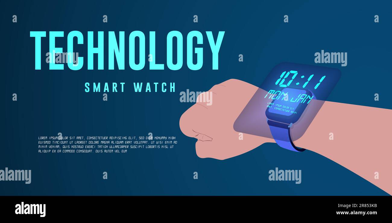 Smartwatch Technology New futuristic Technology graphic design concept ...