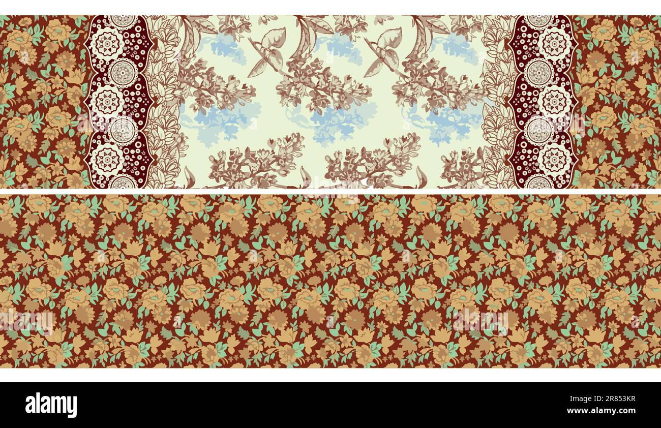 Ink painting pattern Stock Vector Images - Alamy