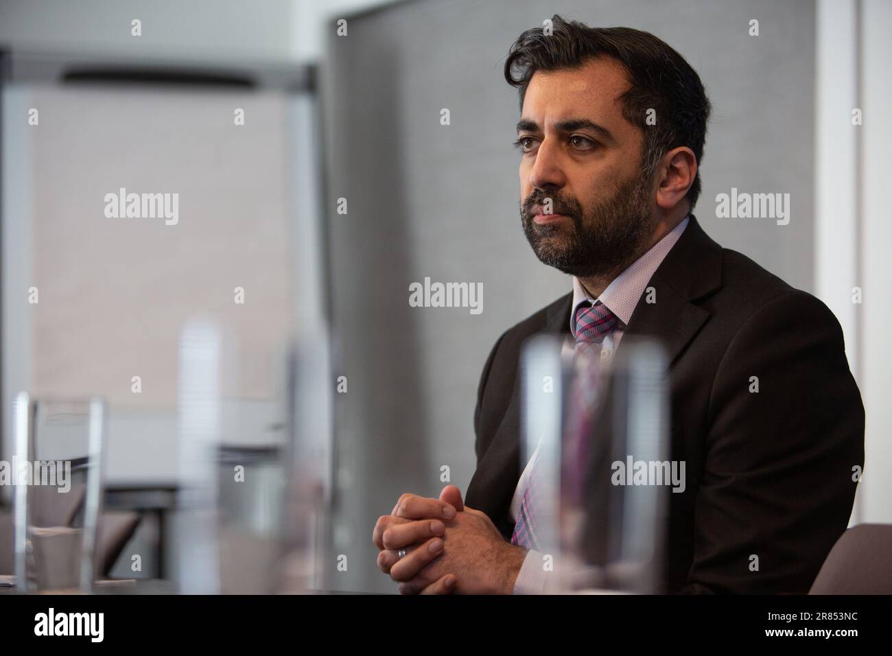 Humza Yousaf, MSP of the (SNP) Scottish National Party, candidate for ...