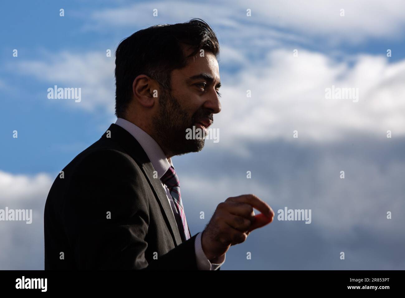 Humza Yousaf, MSP of the (SNP) Scottish National Party, candidate for ...