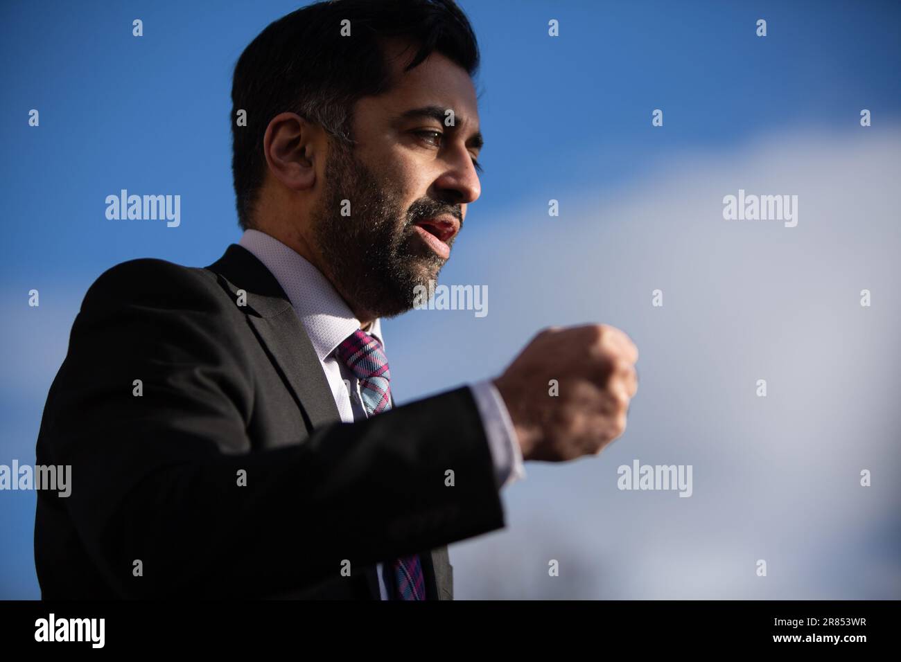 Humza Yousaf, MSP of the (SNP) Scottish National Party, candidate for ...