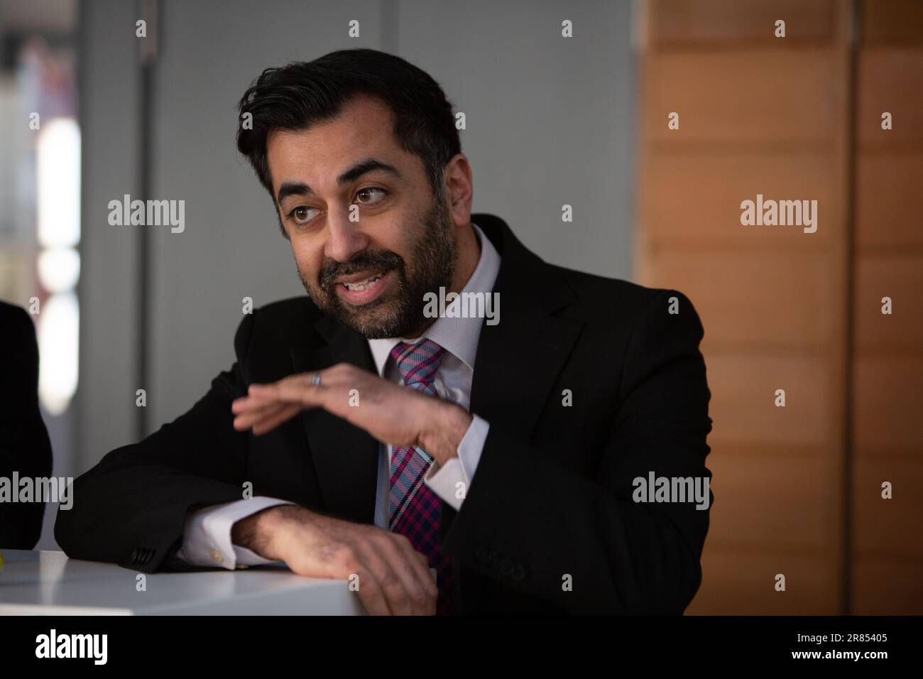 Humza Yousaf, MSP of the (SNP) Scottish National Party, candidate for ...