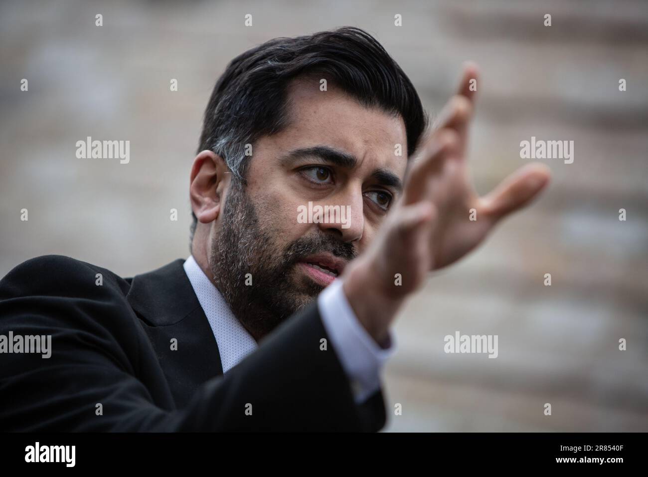 Humza Yousaf, MSP of the (SNP) Scottish National Party, candidate for ...