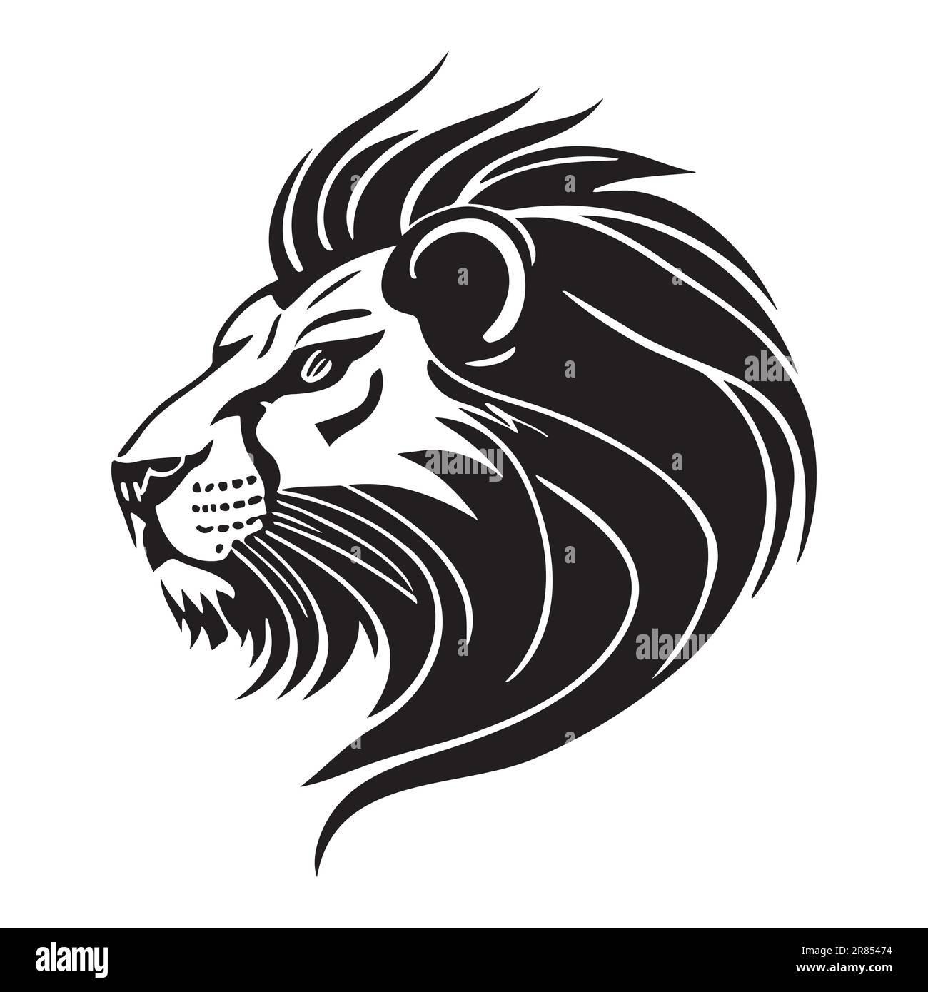 Lion Profile Silhouette