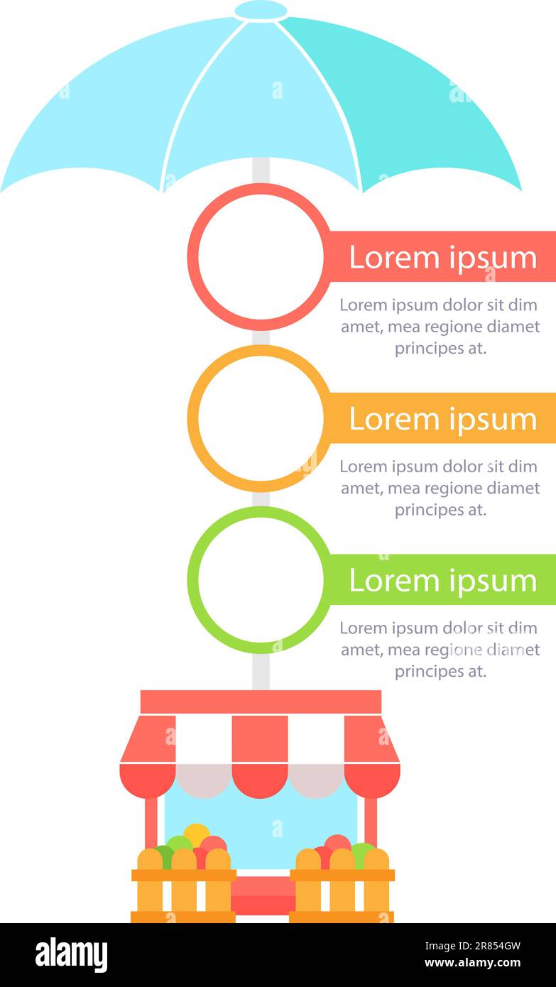 Grocery store infographic chart design template Stock Vector Image ...