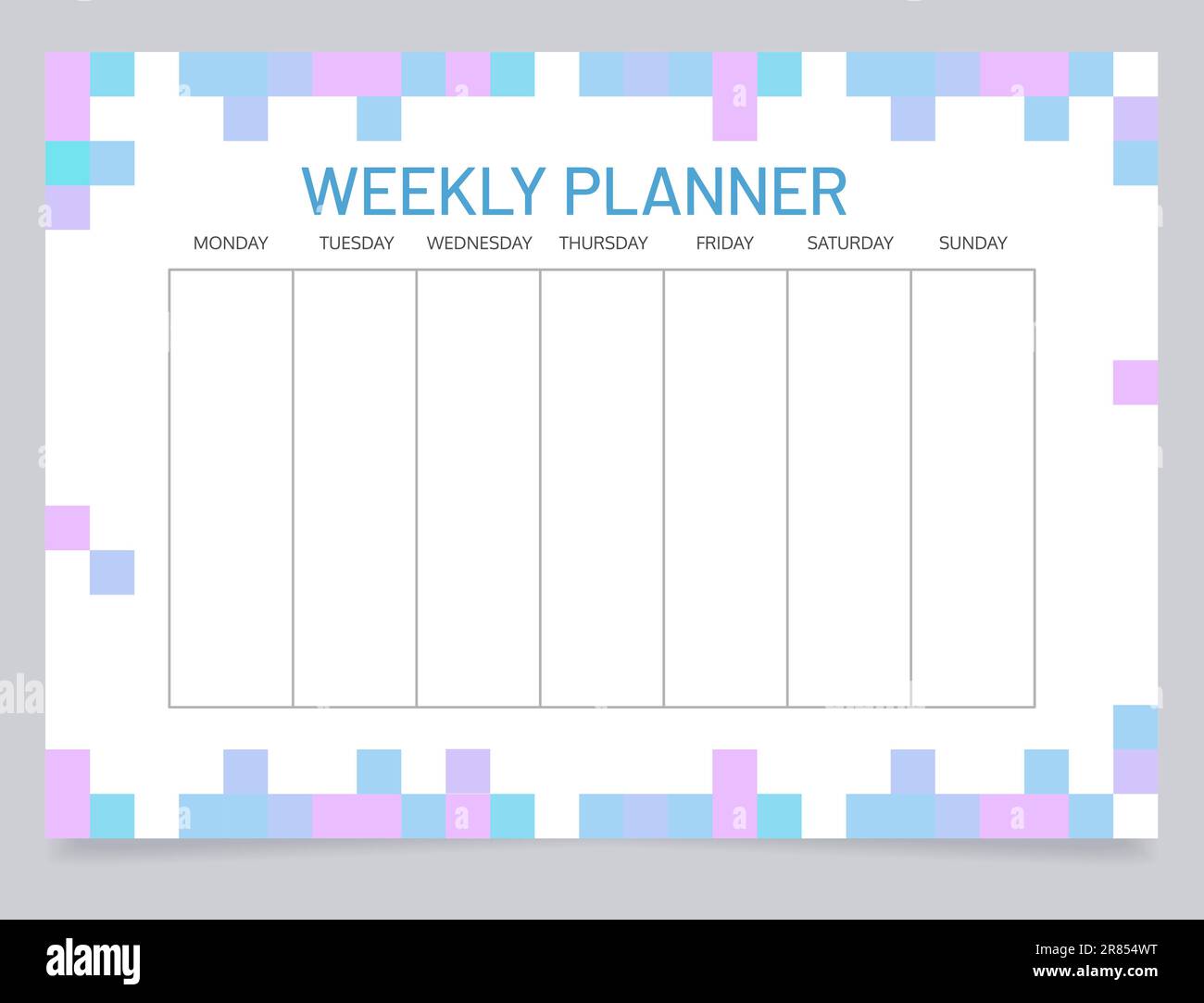 Planner for week worksheet design template Stock Vector Image & Art - Alamy