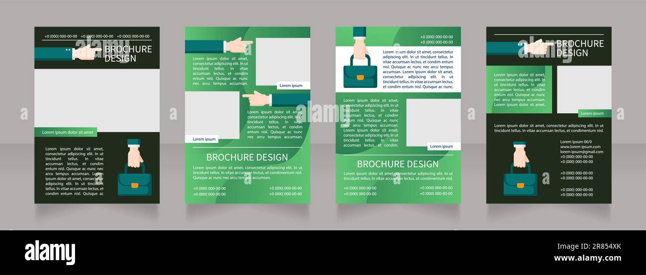 Tips for effective recruiting blank brochure layout design Stock Vector ...