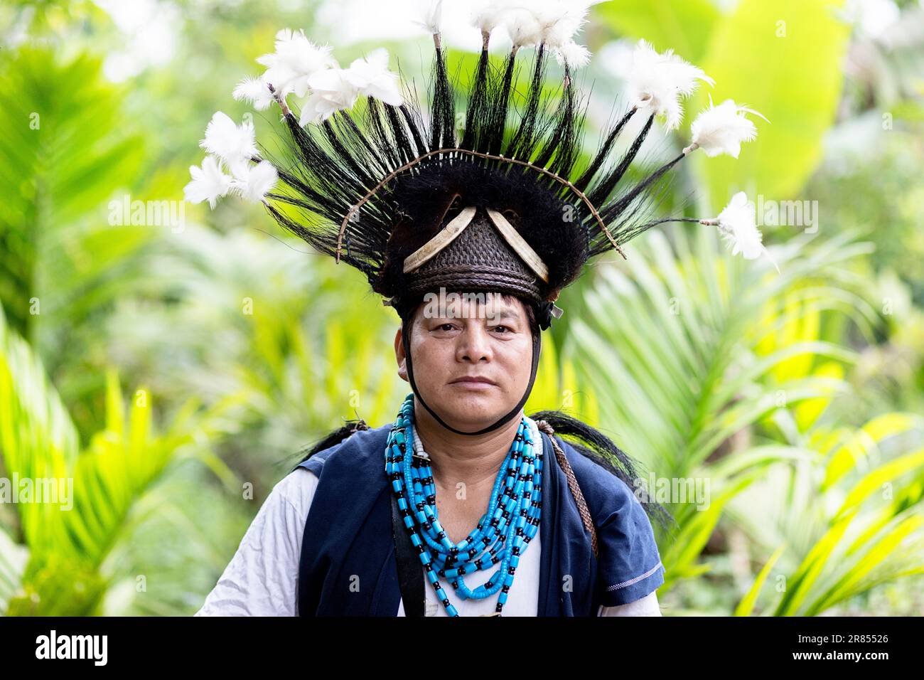 Man from Adi Minyong tribe from northeastern part of India dressed in ...