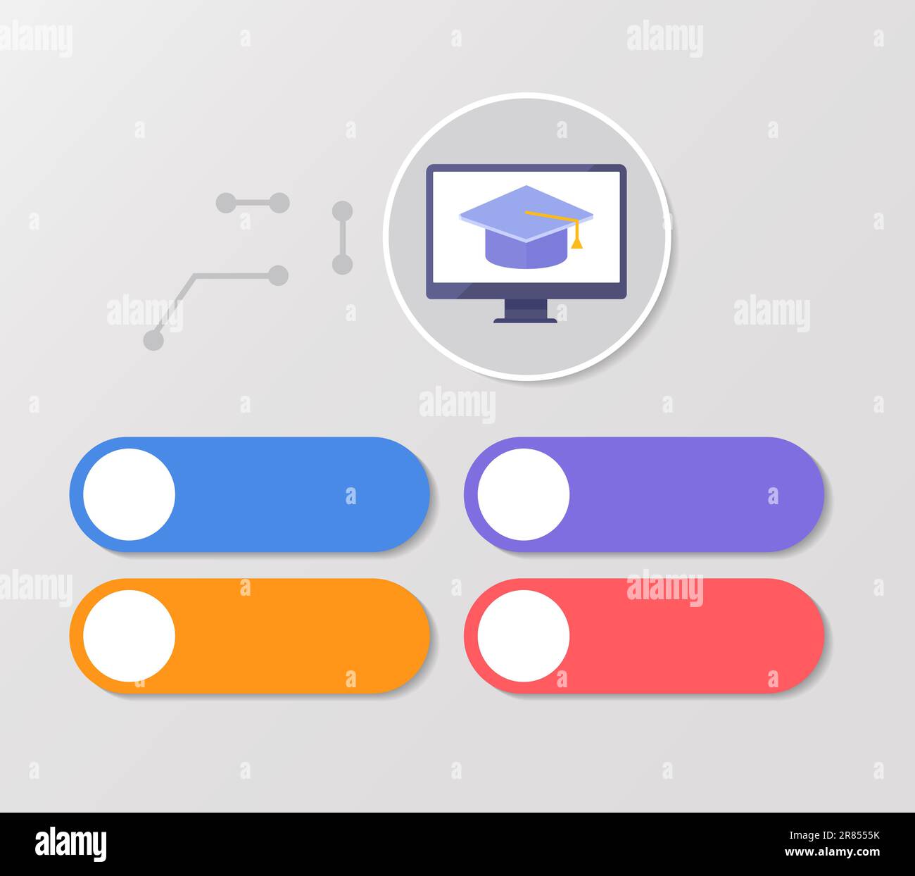 Education through technology infographic chart design element set Stock ...
