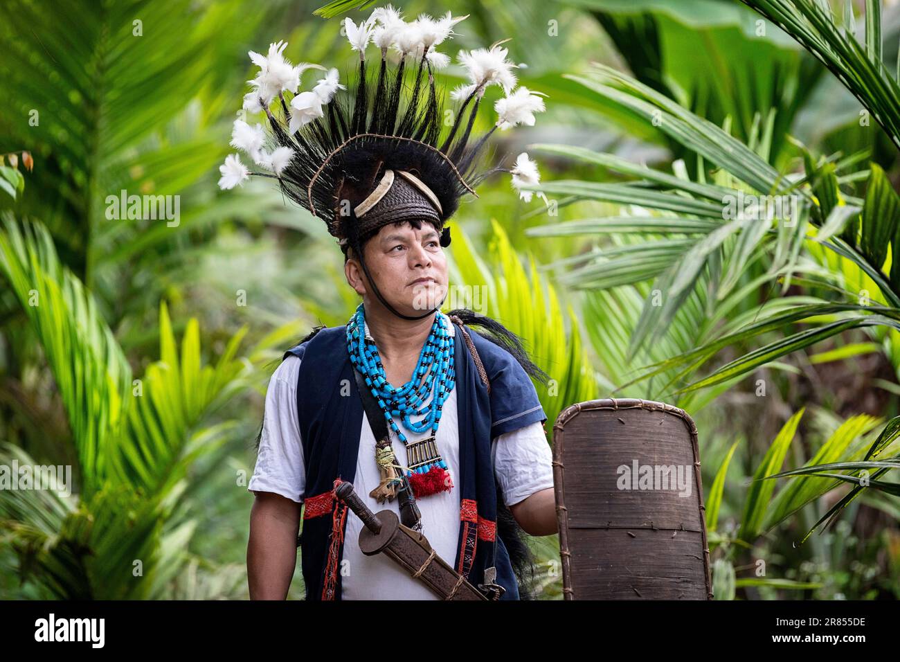 Man from Adi tribe from northeastern part of India dressed in their ...
