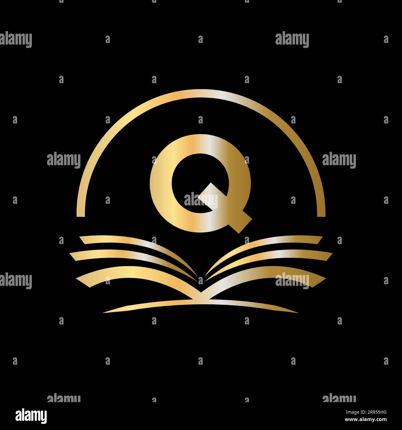 Initial Letter Q Education Logo Book Concept. University, Academy ...