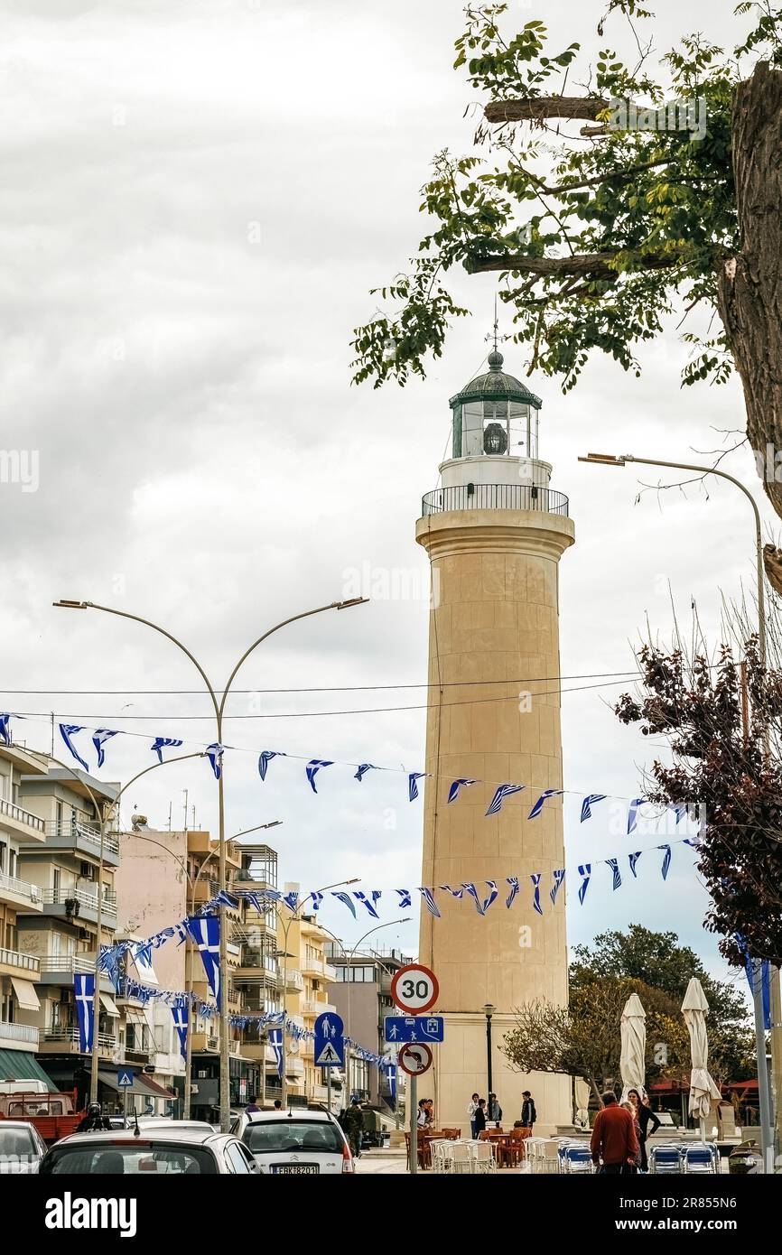 The Lighthouse of Alexandroupolis city seaport capital of Evros region ...