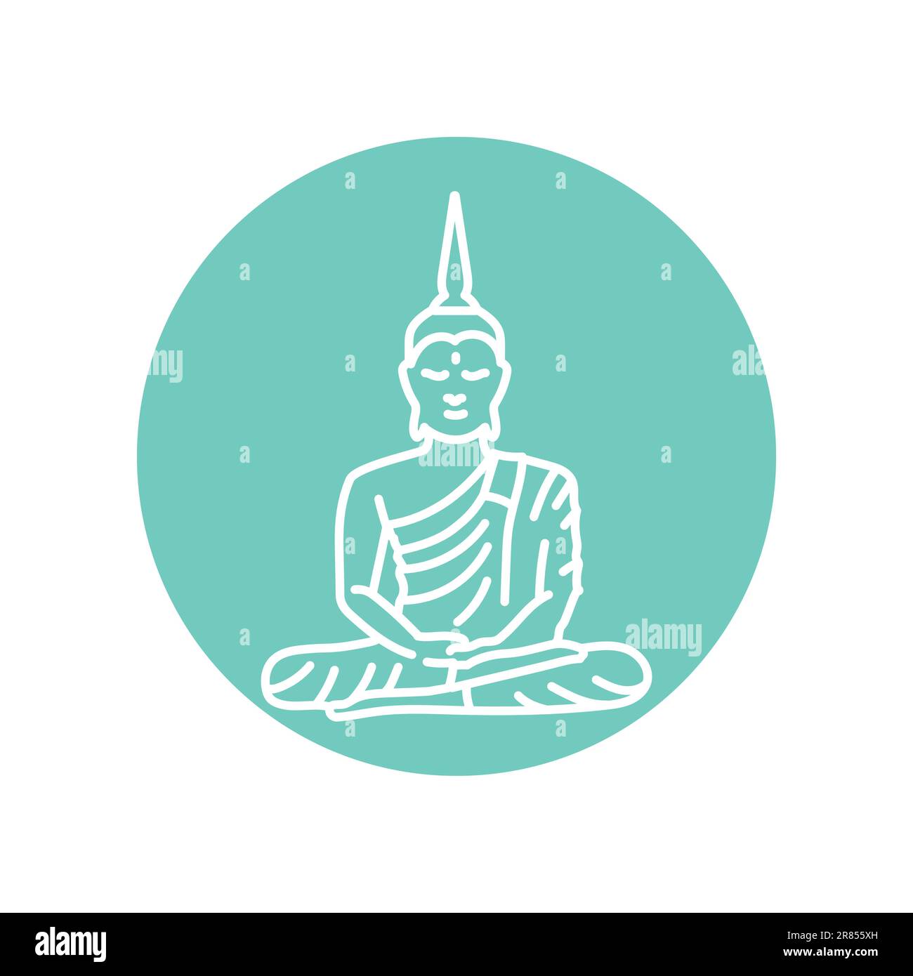 Buddha india vector cartoon sign hi-res stock photography and images ...