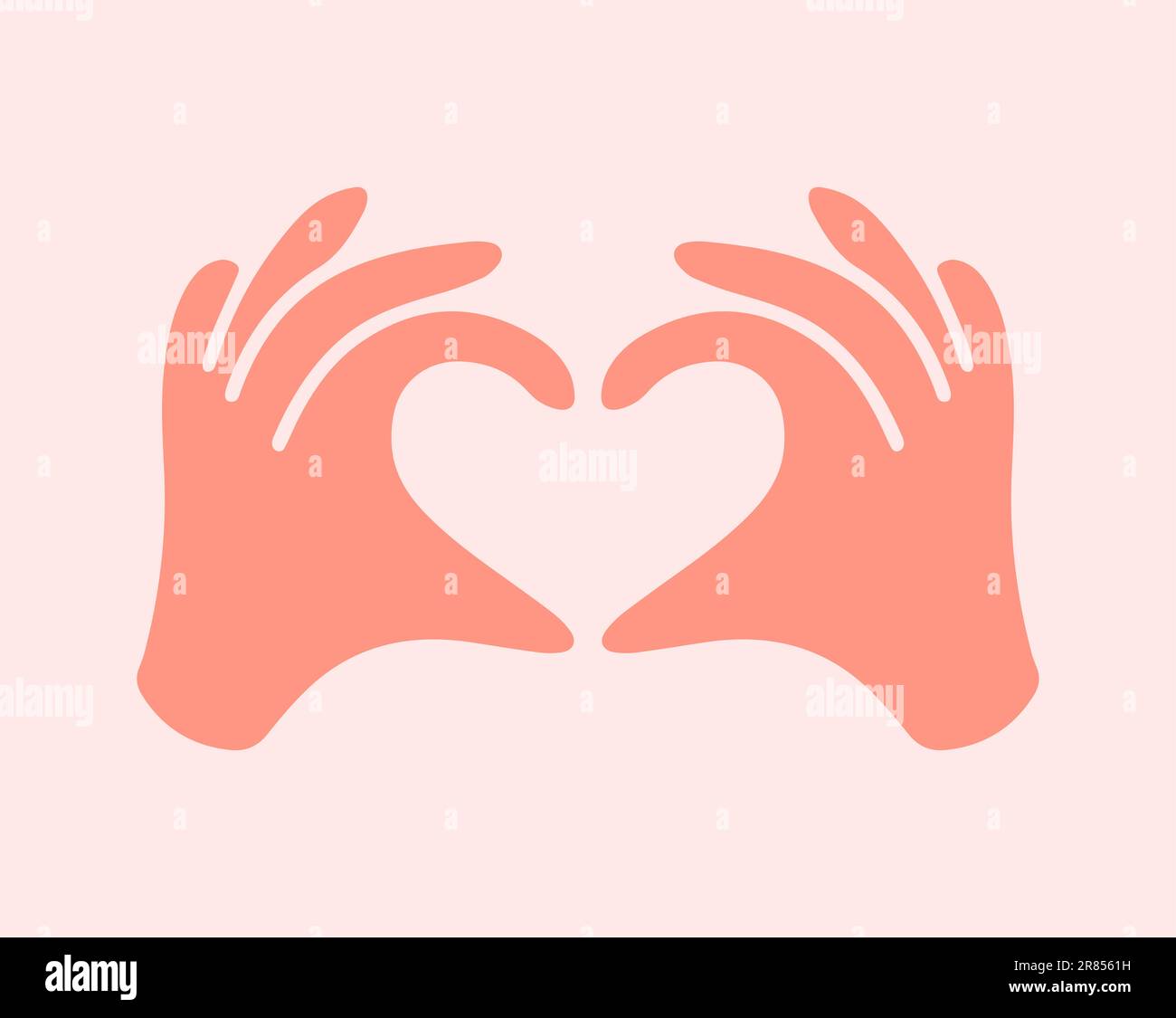 Hands making or formatting a heart symbol icon. I love you heart sign ...