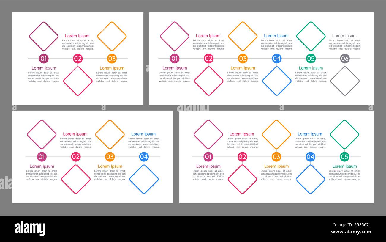 Colorful geometric infographic chart design template set Stock Vector ...