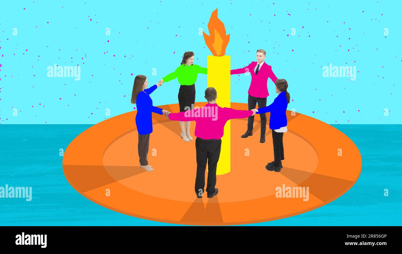 How To Draw People Holding Hands In A Circle