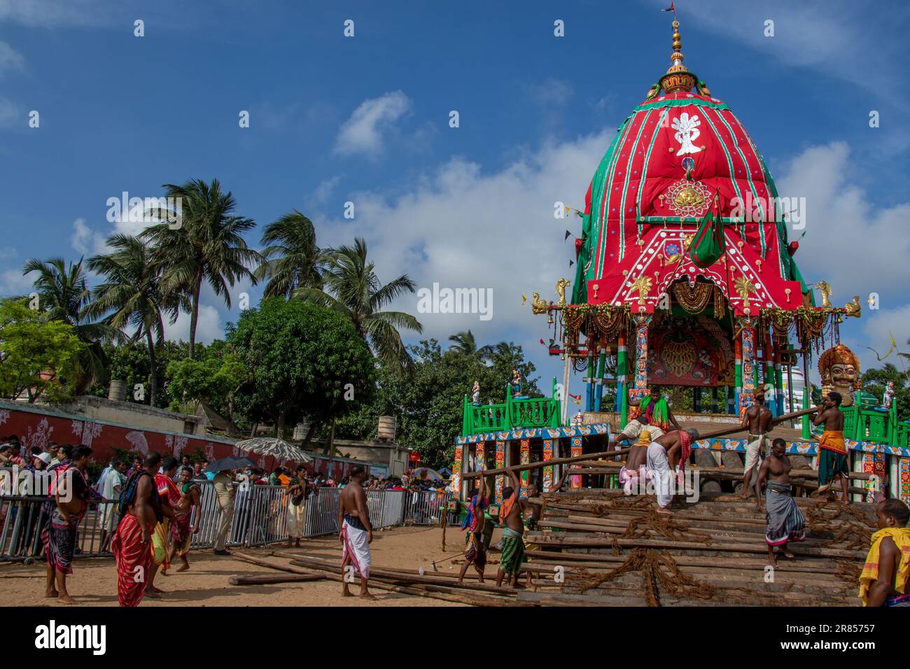 chariot standing in front of gundicha temple puri Stock Photo - Alamy