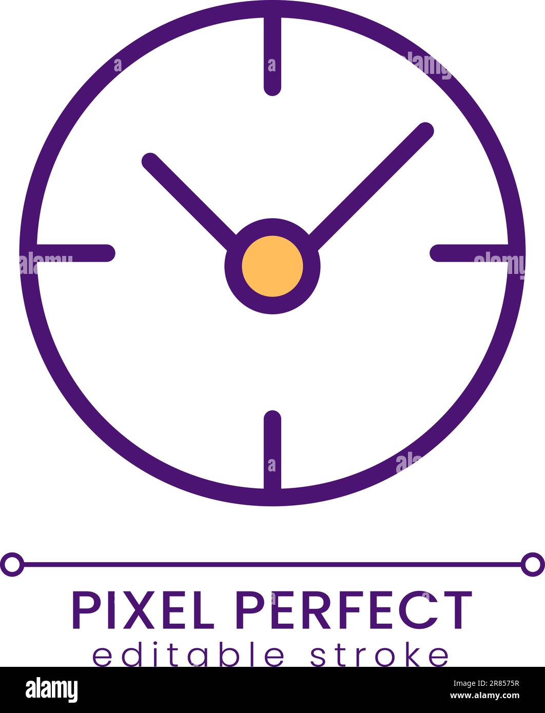 Clock pixel perfect RGB color icon Stock Vector Image & Art - Alamy