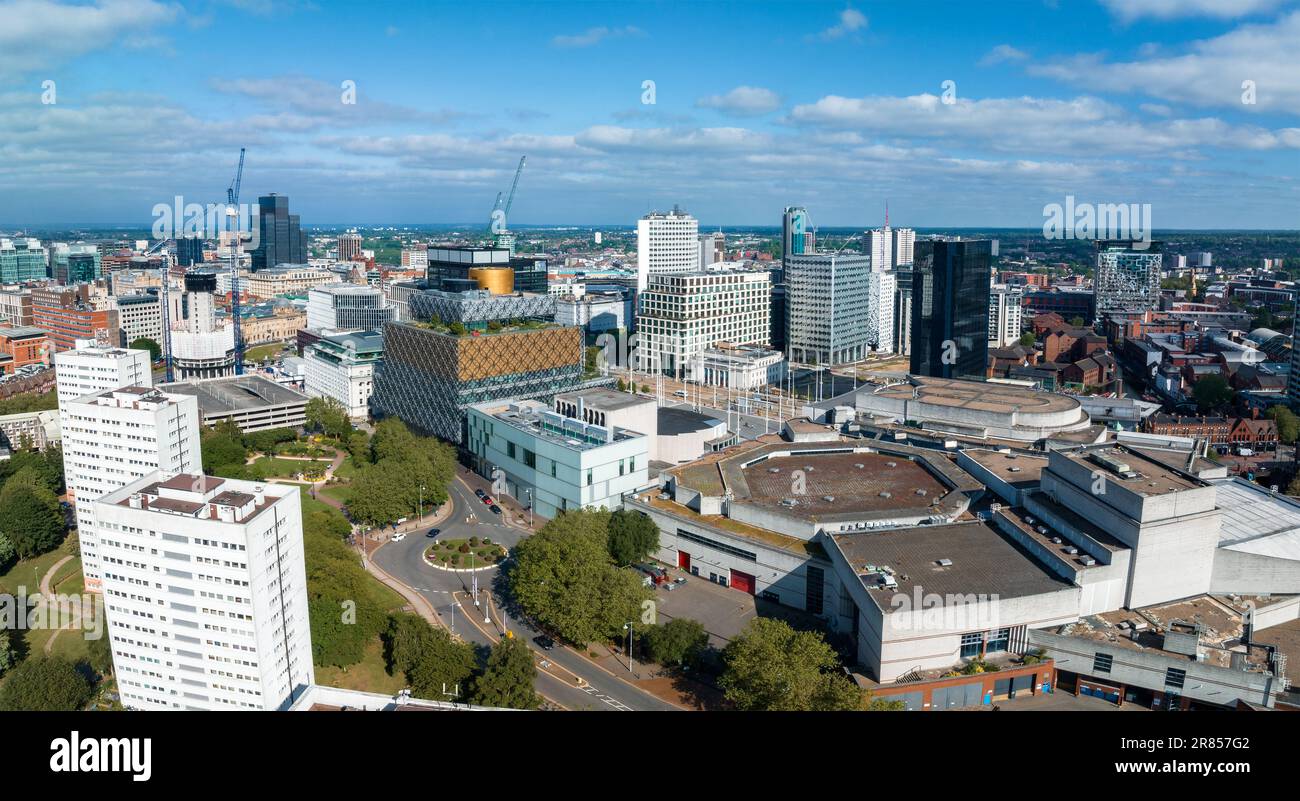 Aerial view of the library of Birmingham, Baskerville House, Centenary ...