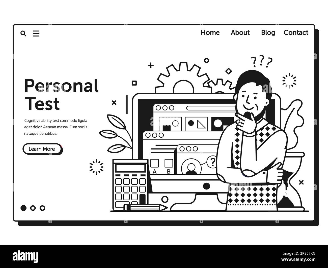 Job Application Form Web Page Landing Template Stock Vector Image Art