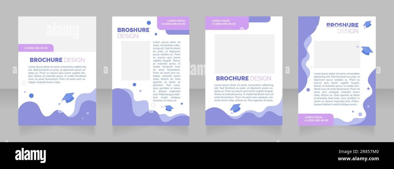 Recruiting for graduate program at college blank brochure layout design ...