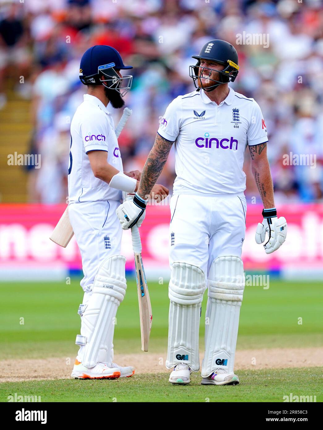 England's Ben Stokes reacts after being caught lbw by Australia's Pat ...
