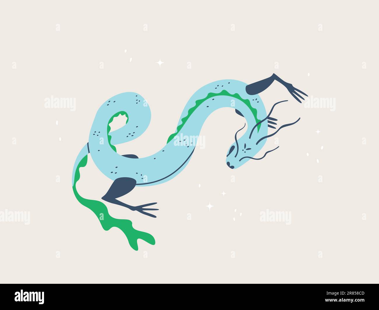 Decorative dragon. Mythological creature. Symbol of the Chinese zodiac ...
