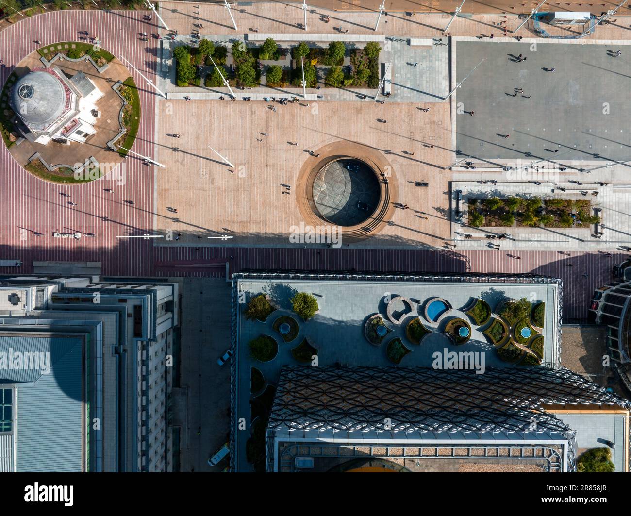 Aerial view birmingham centenary square hi-res stock photography and ...